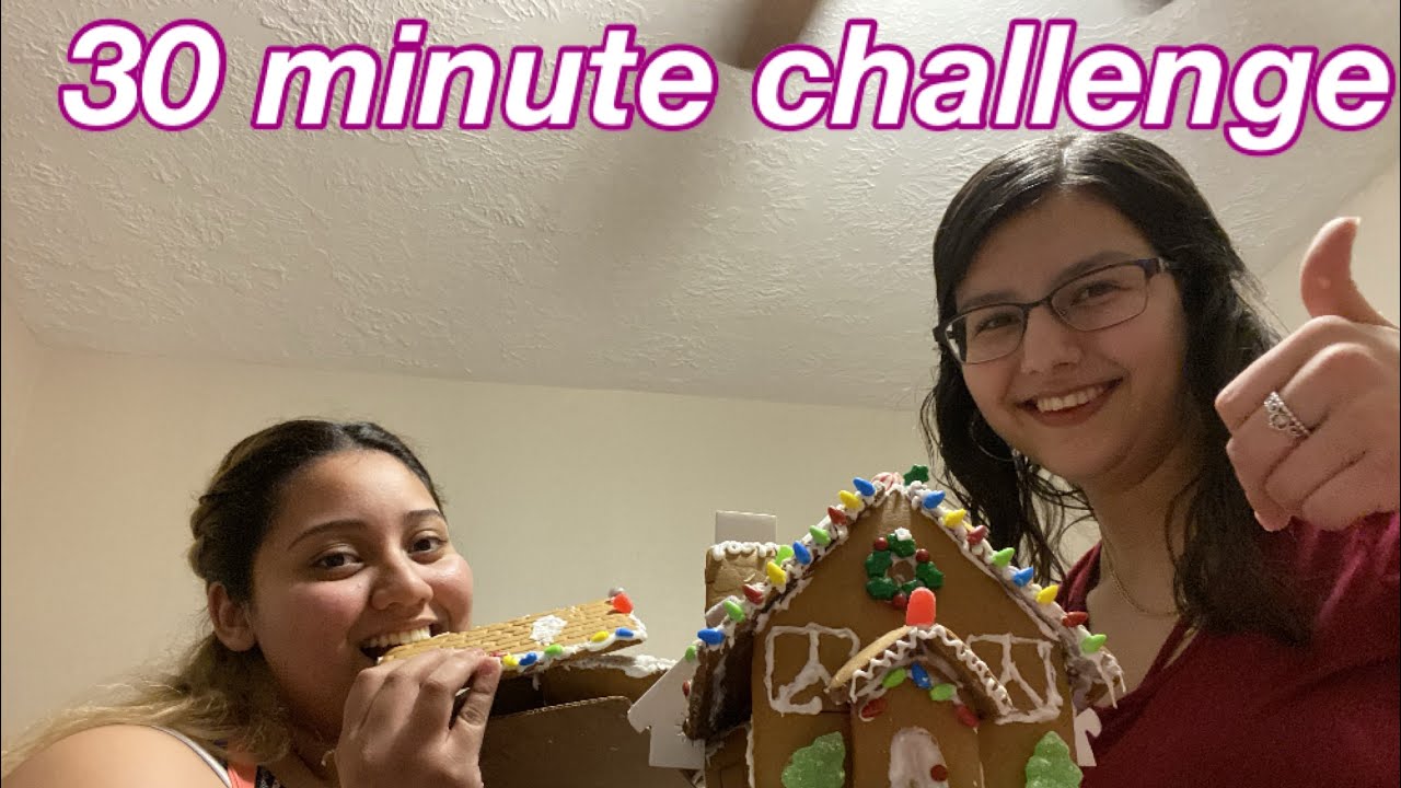 30 minute gingerbread house challenge - YouTube