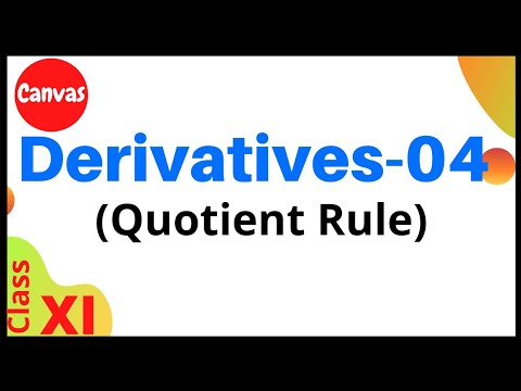 Derivatives-04 (Quotient Rule) Class-11 - YouTube