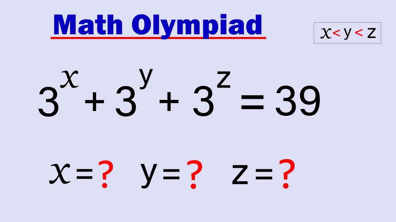 Math Olympiad | Wonderful Exponential Problem | VIJAY Maths - YouTube