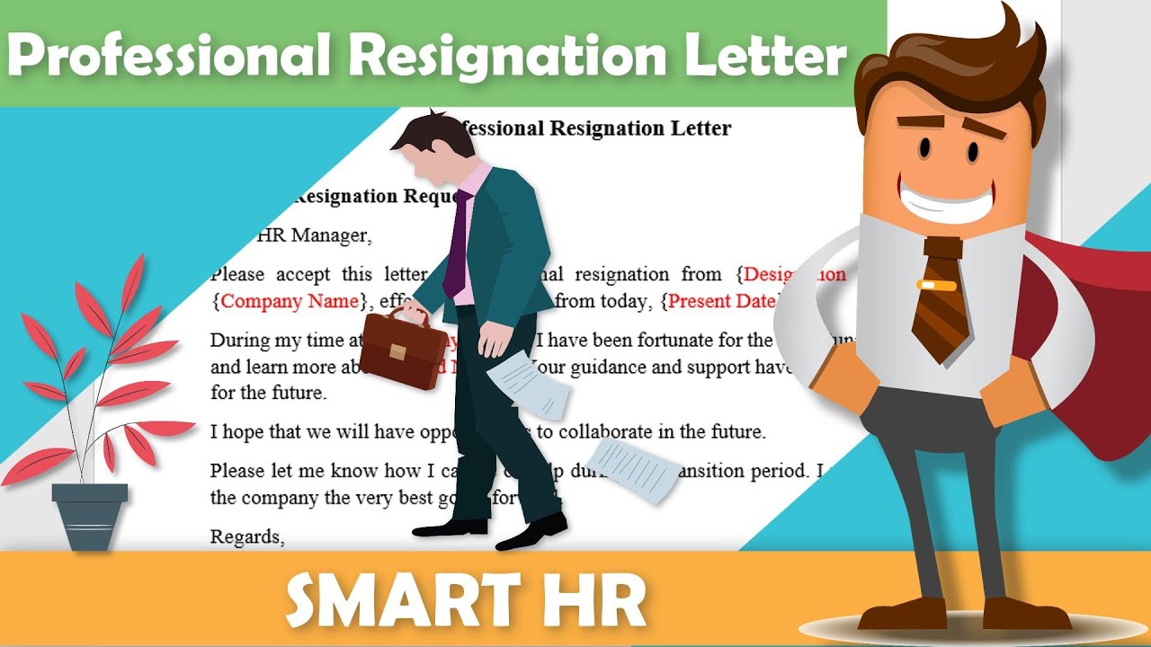 Professional Resignation Letter | Reliving Letter | @SMARTHRM - YouTube