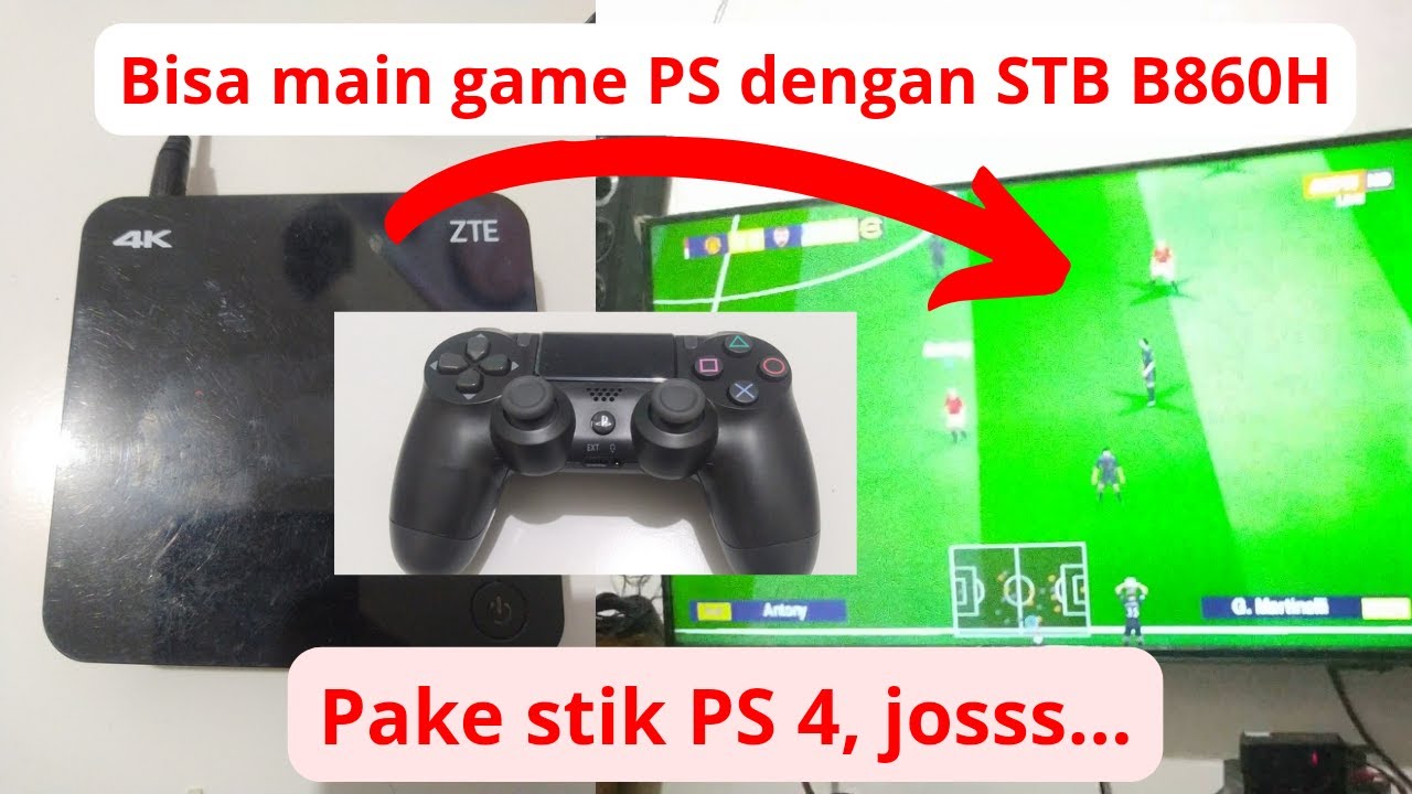 Main game PS di STB Android menggunakan stik PS4 - YouTube