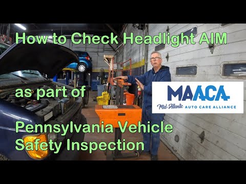 How to check Headlight AIM as part of PA State Vehicle Safety ...