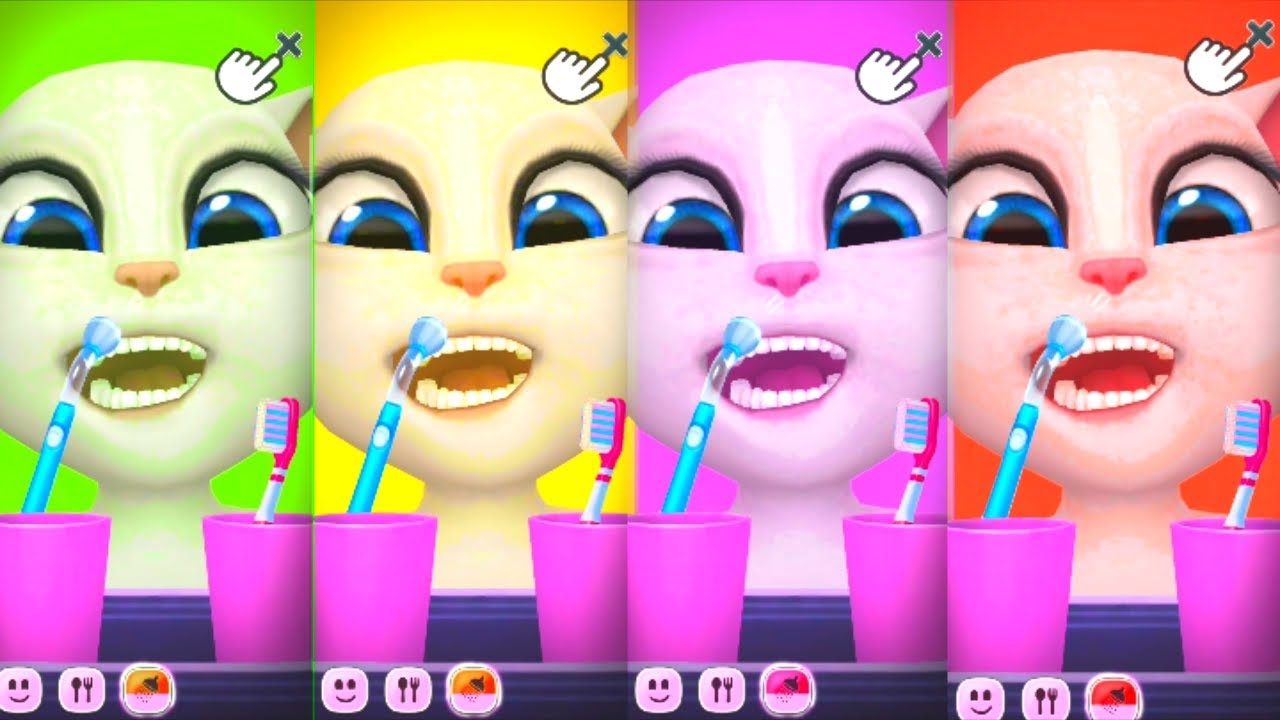 My Talking Angela Colors Reaction - Gameplay Android Part 1 - YouTube