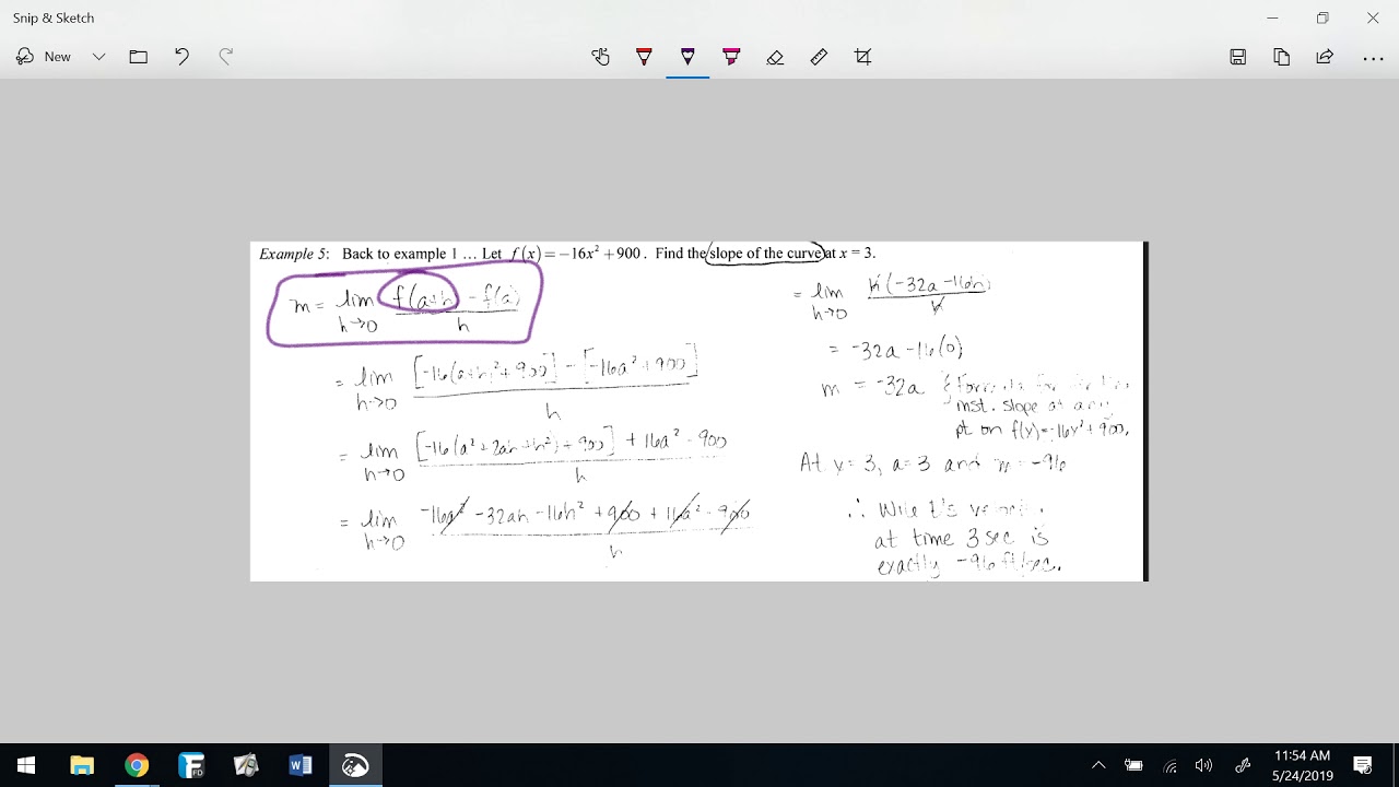 Section 2 4 Rates of Change and Tangent Lines - YouTube
