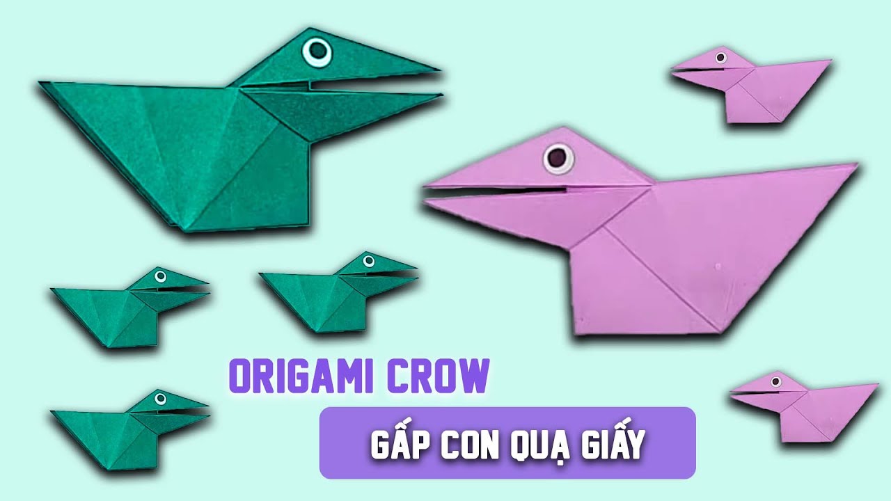 How to Make An Easy Origami Crow (Raven), Step-by-Step Tutorial ...