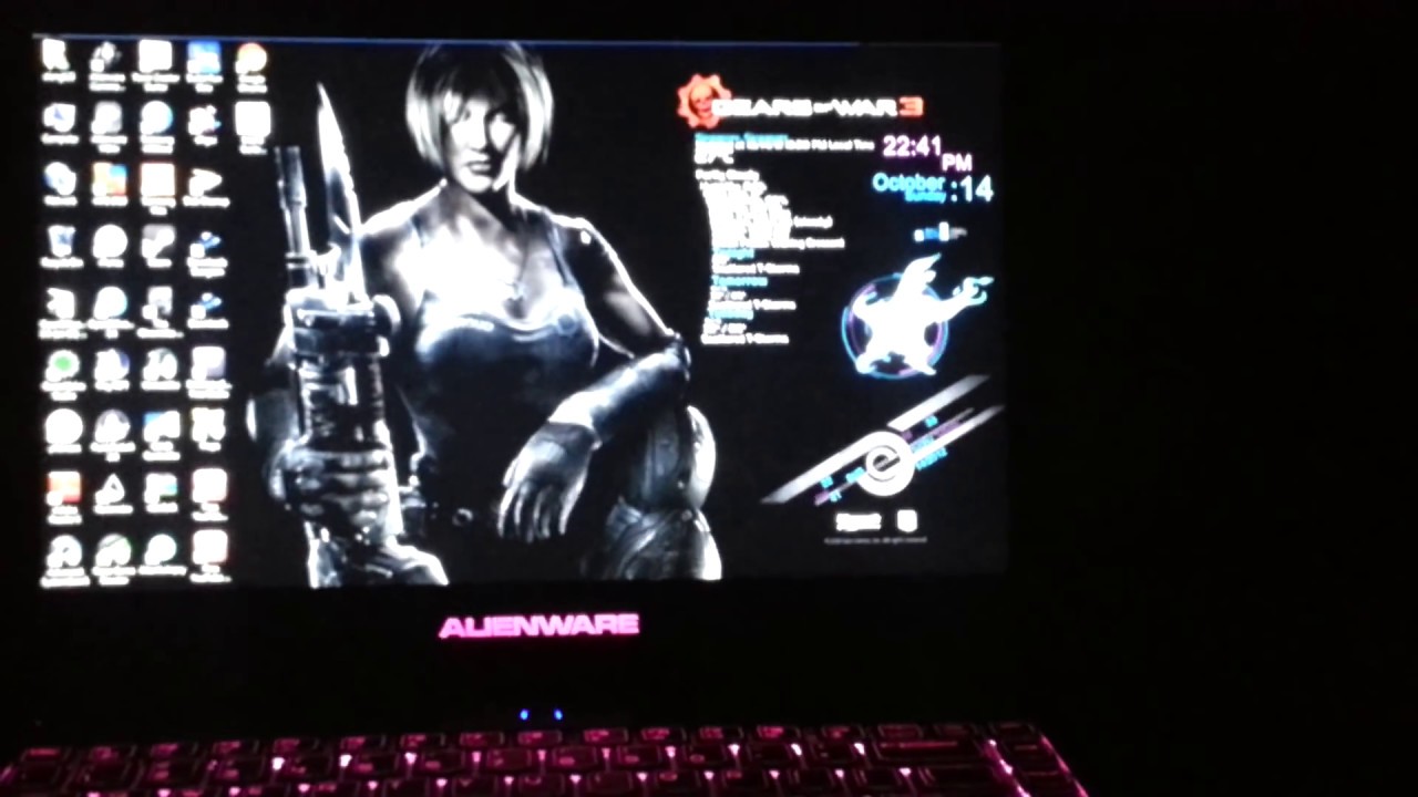 My cool alienware m14x live wallpaper - YouTube