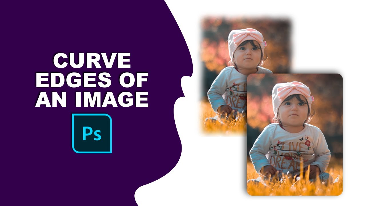 how to curve the edges of an image in photoshop - YouTube