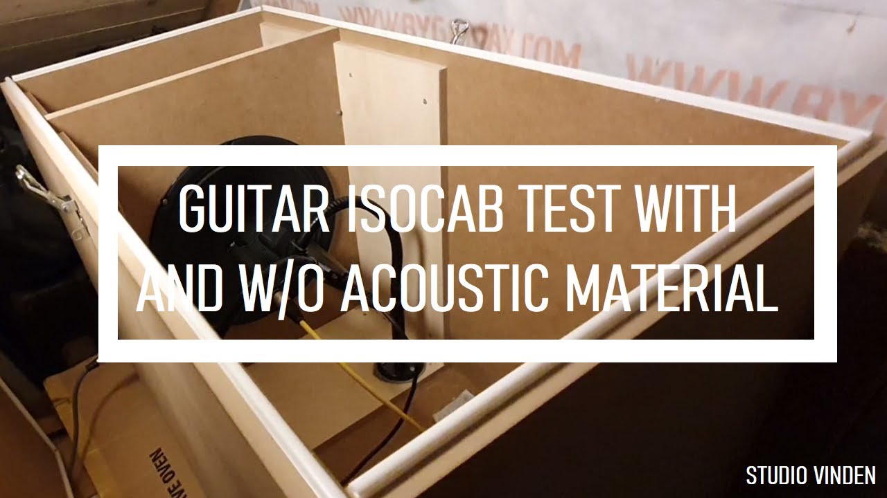 Guitar DIY isocab testing with and without acoustic material - YouTube