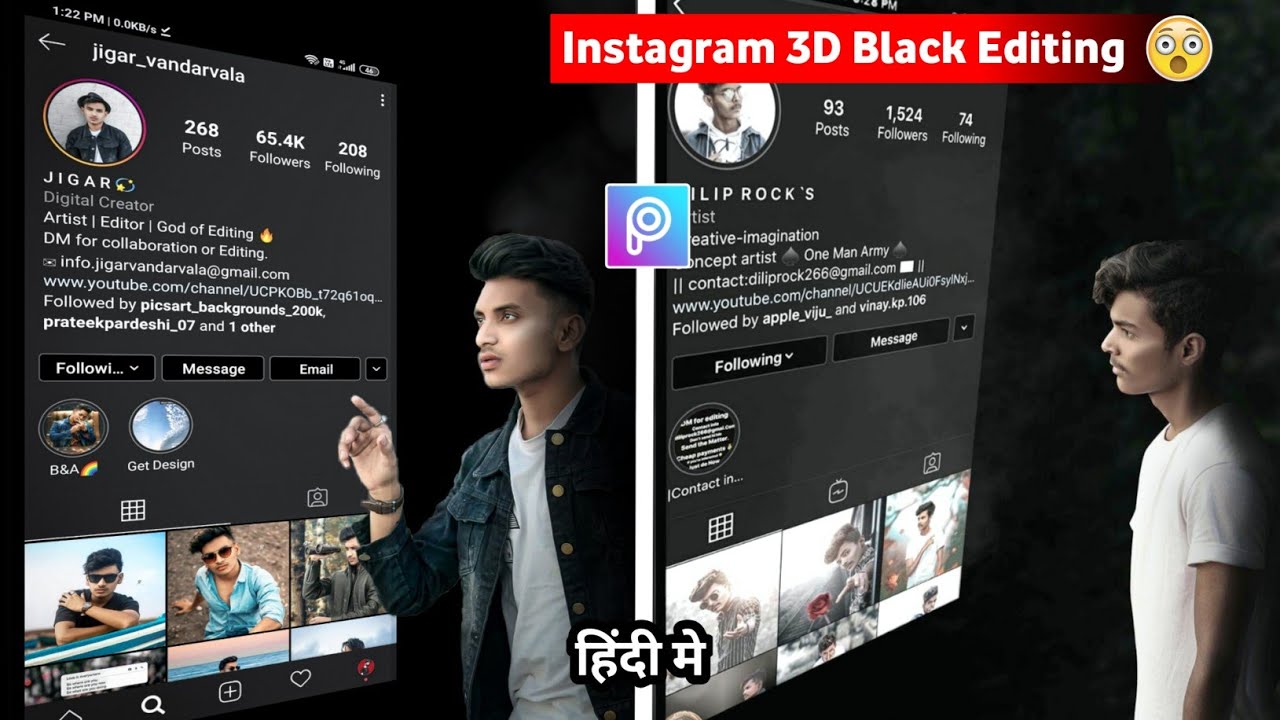 Instagram Black Profile Photo Editing | Instagram Viral Photo Editing ...