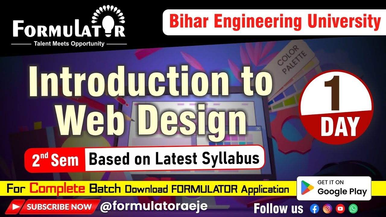Day-01 Introduction to Web Design #BEU 2nd Semester Based on Latest ...