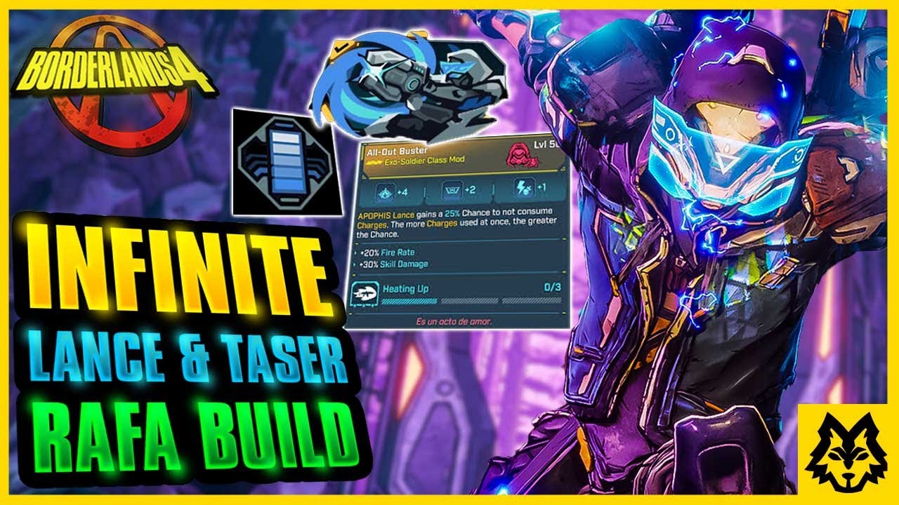 INFINITE APOPHIS Lance & Taser Shock Build! (Melt Bosses) | Borderlands 4 Rafa Build Guide - YouTube