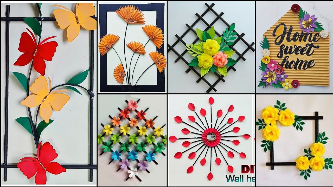 Beautiful 😍 5 Wall hangings Ideas | Wall hangingIdeas for home decor ...