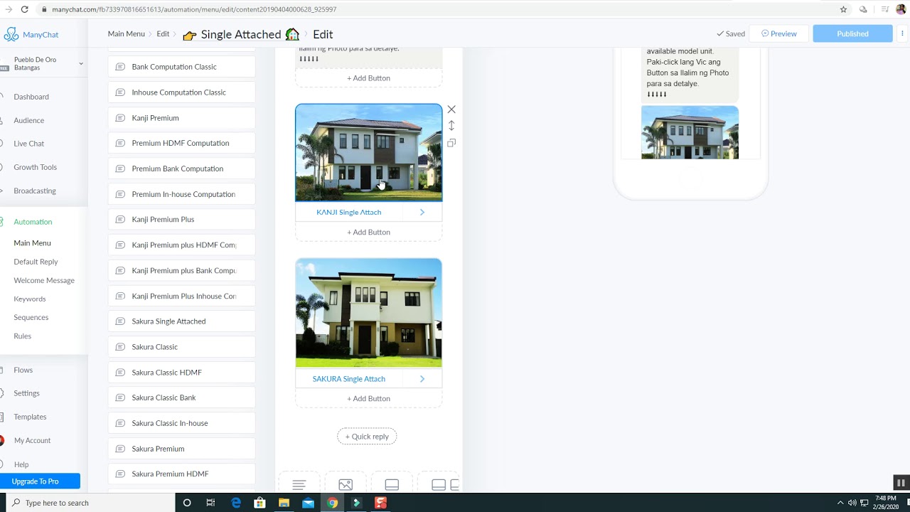Many Chat main menu - YouTube