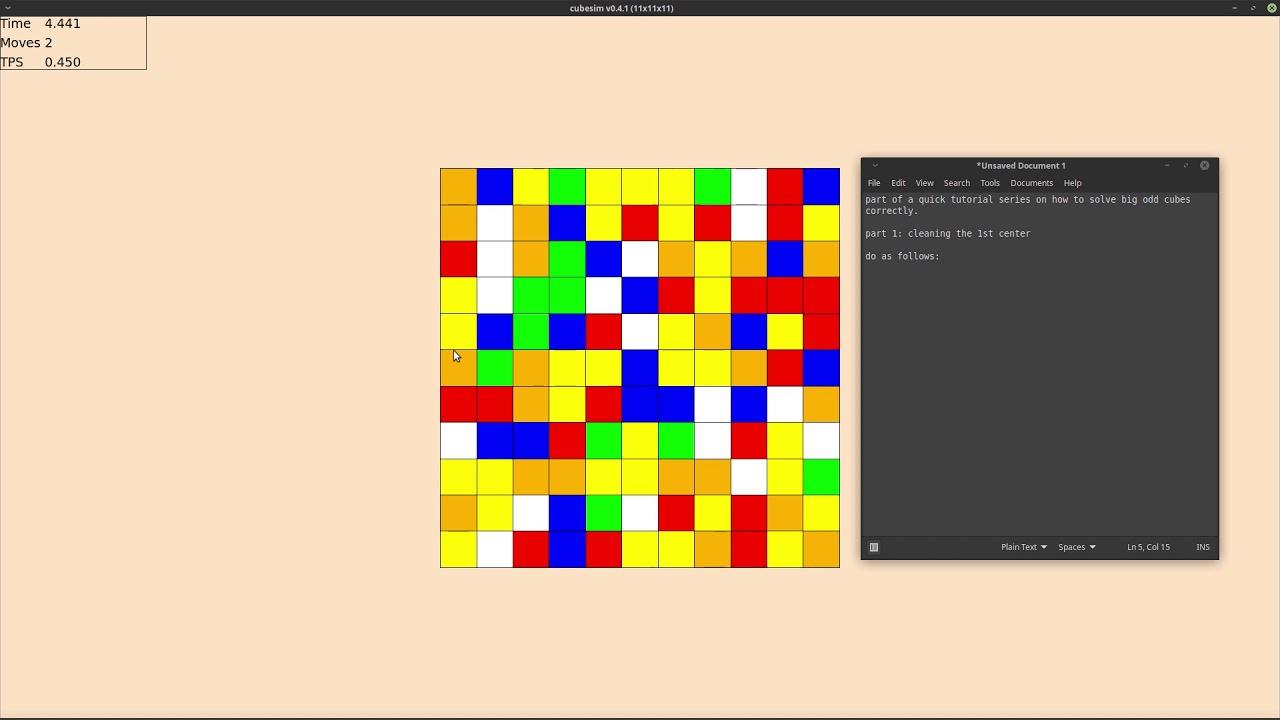 How to solve big odd cubes, part 1: Cleaning the first center - YouTube