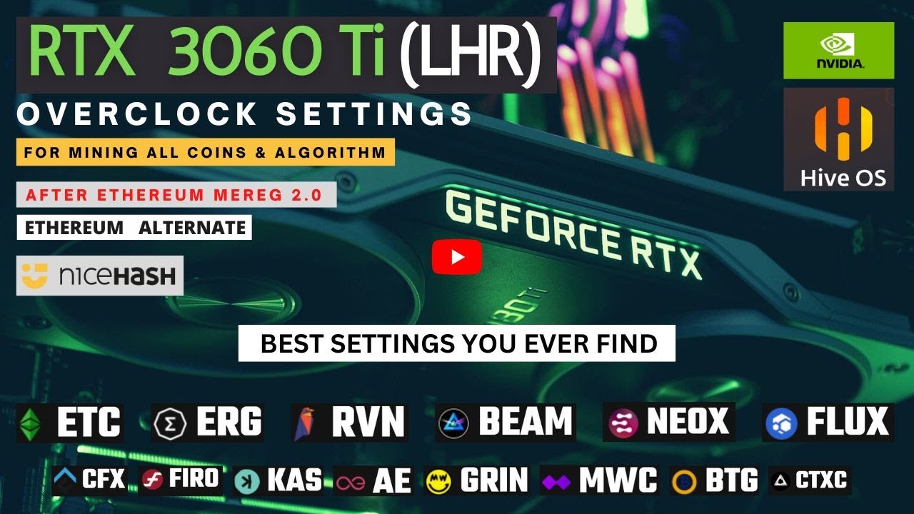 How to Overclock RTX 3060 Ti - LHR For Mining | ETC / RAVEN / ERGO ...