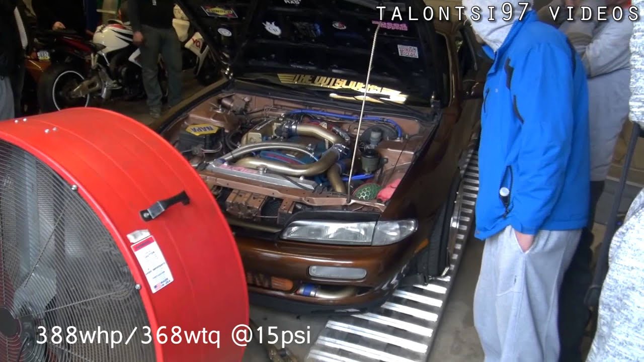 388whp RB25 S14 240sx Dyno HKS gt2540 turbo - YouTube