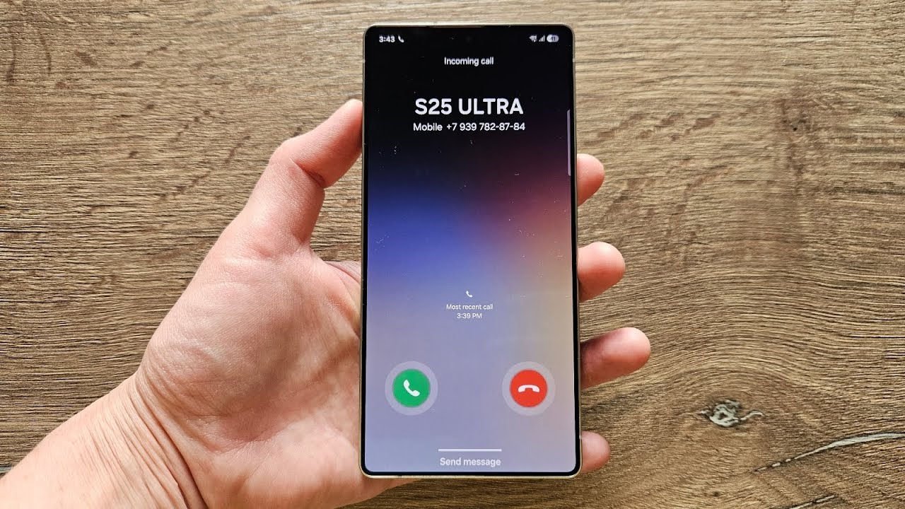 Samsung Galaxy S25 Ultra Incoming Call - YouTube