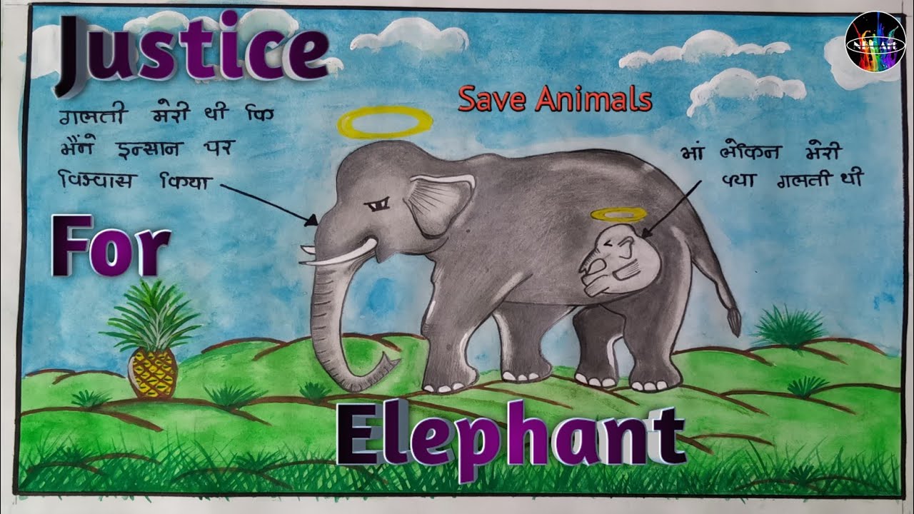 Justice For Elephant | Save Animals Poster | R_I_P Huminity | NBC Art ...
