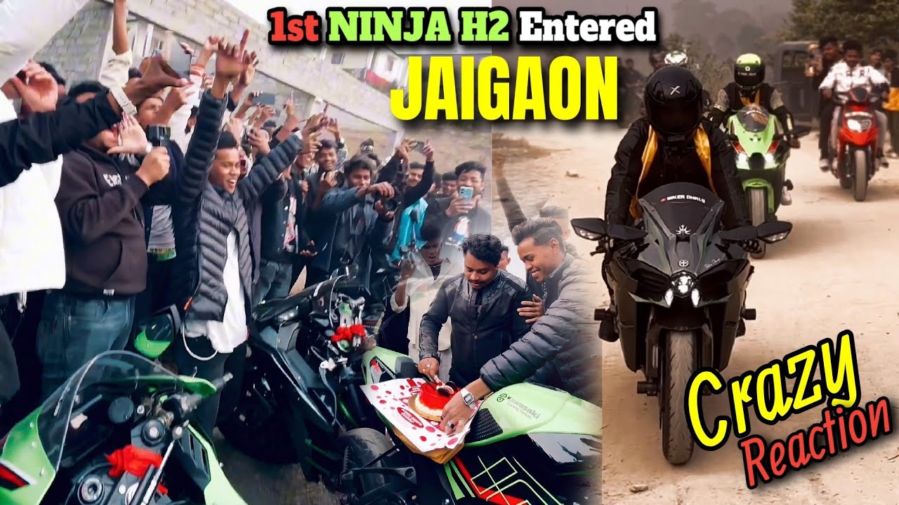 First NINJA H2 Entered JAIGAON🥵 Bawal Mach Gaya 💥JAIGAON People Crazy ...