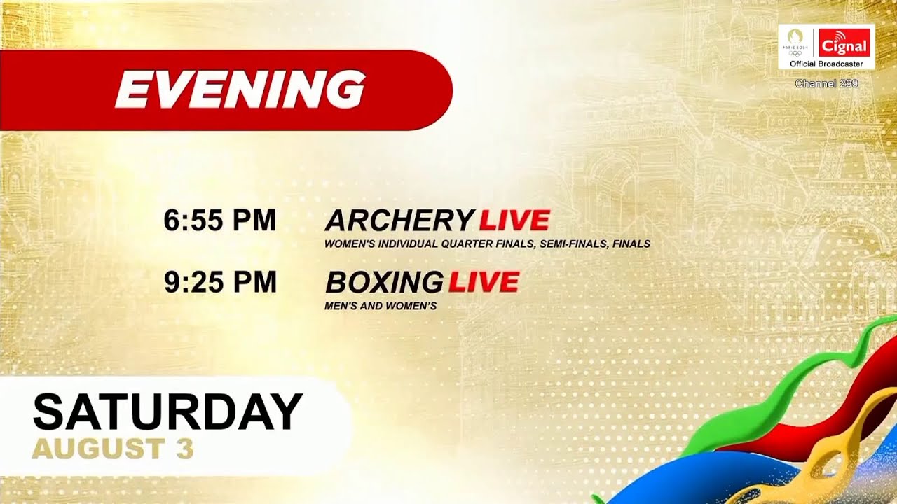 Cignal PPV 299 HD - Paris 2024 Evening Schedule [03-AUG-2024] - YouTube
