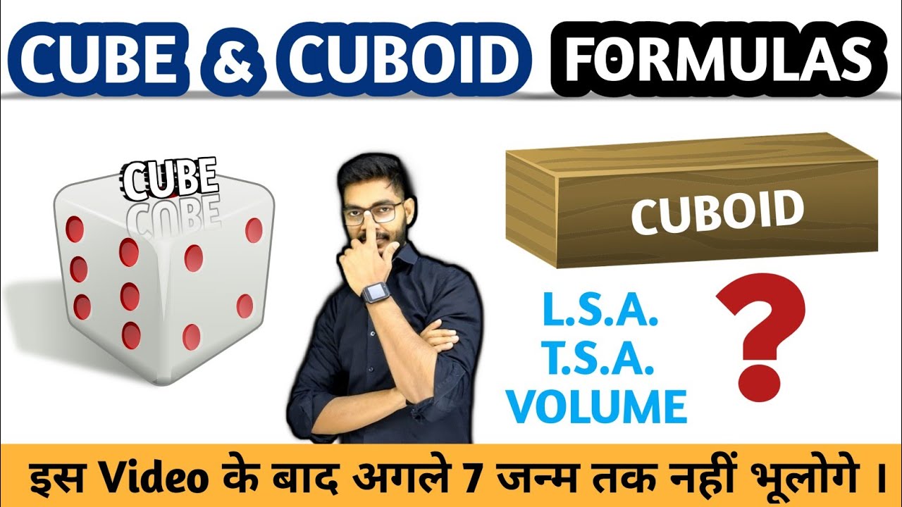 CUBE & CUBOID FORMULAS || DERIVATION OF CUBE AND CUBOID FORMULAS || BY ...
