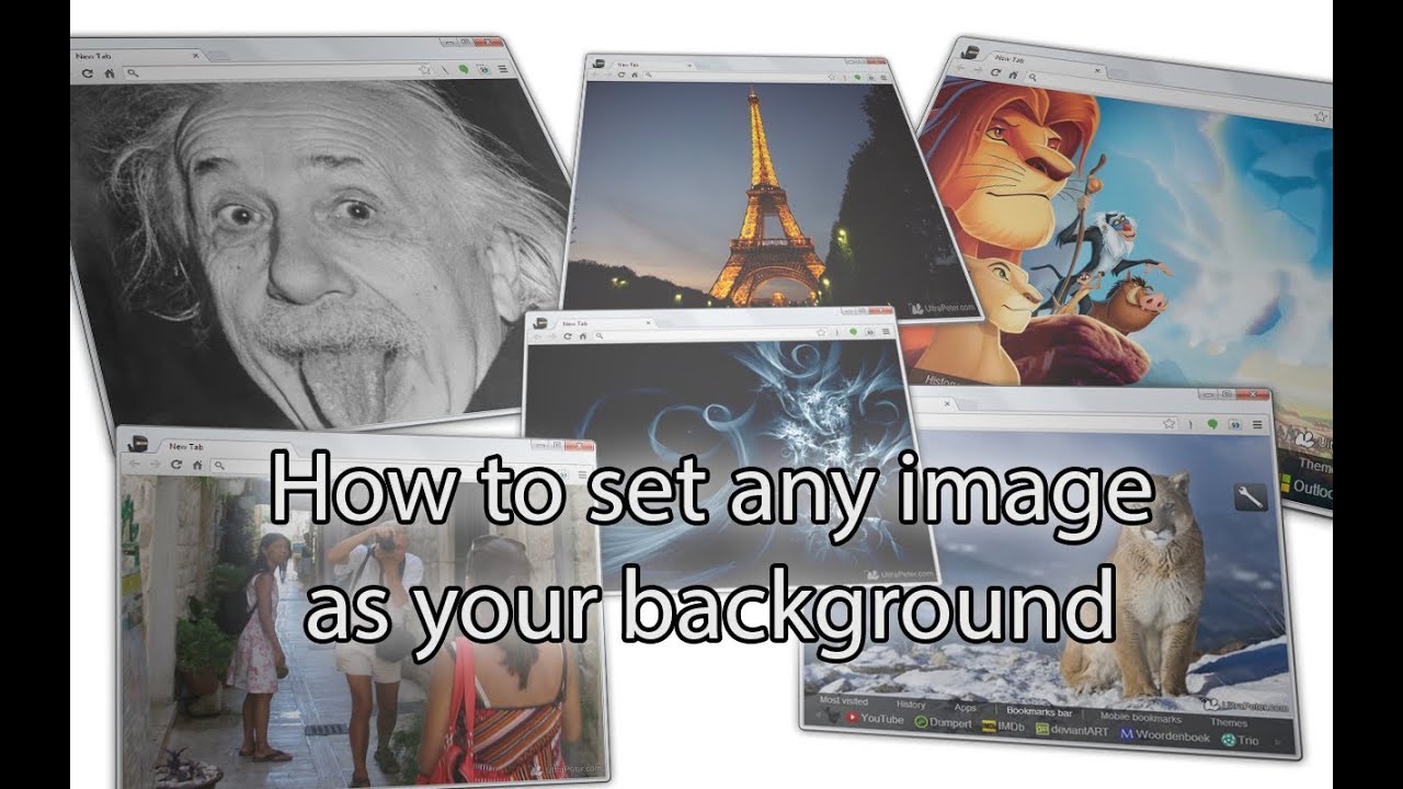 How to set any image as your background - YouTube