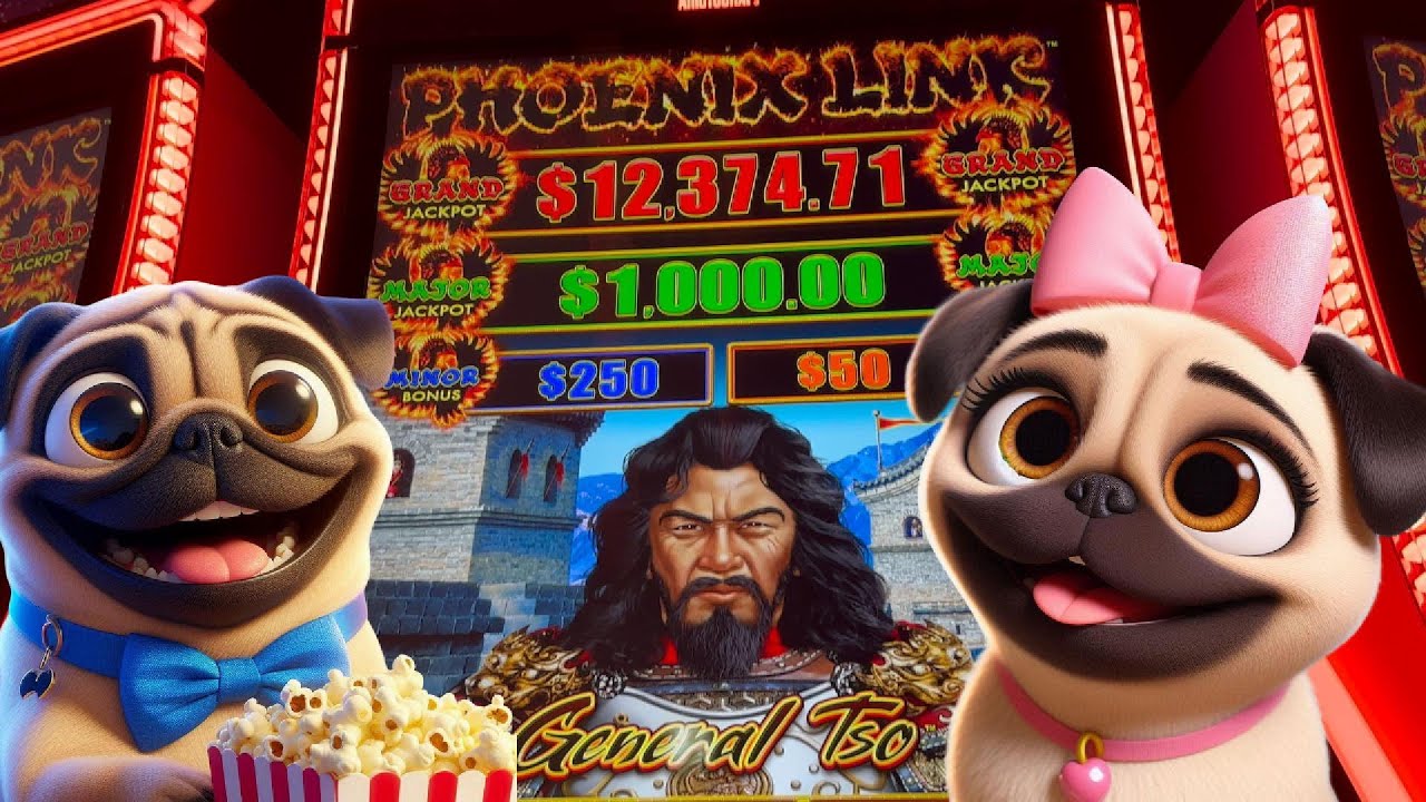 SO MANY FLAG BONUSES!!! Phoenix Link General Tso Slot Machine ...