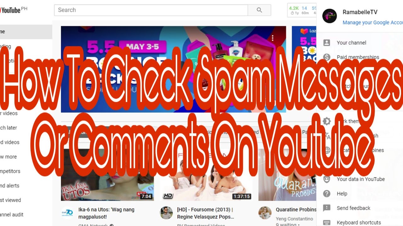 How To Check Spam Comments On Youtube - YouTube