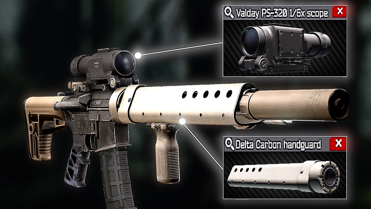 Tan ADAR 2-15 with Valday PS-320 Scope (Delta Carbon Handguard) - YouTube