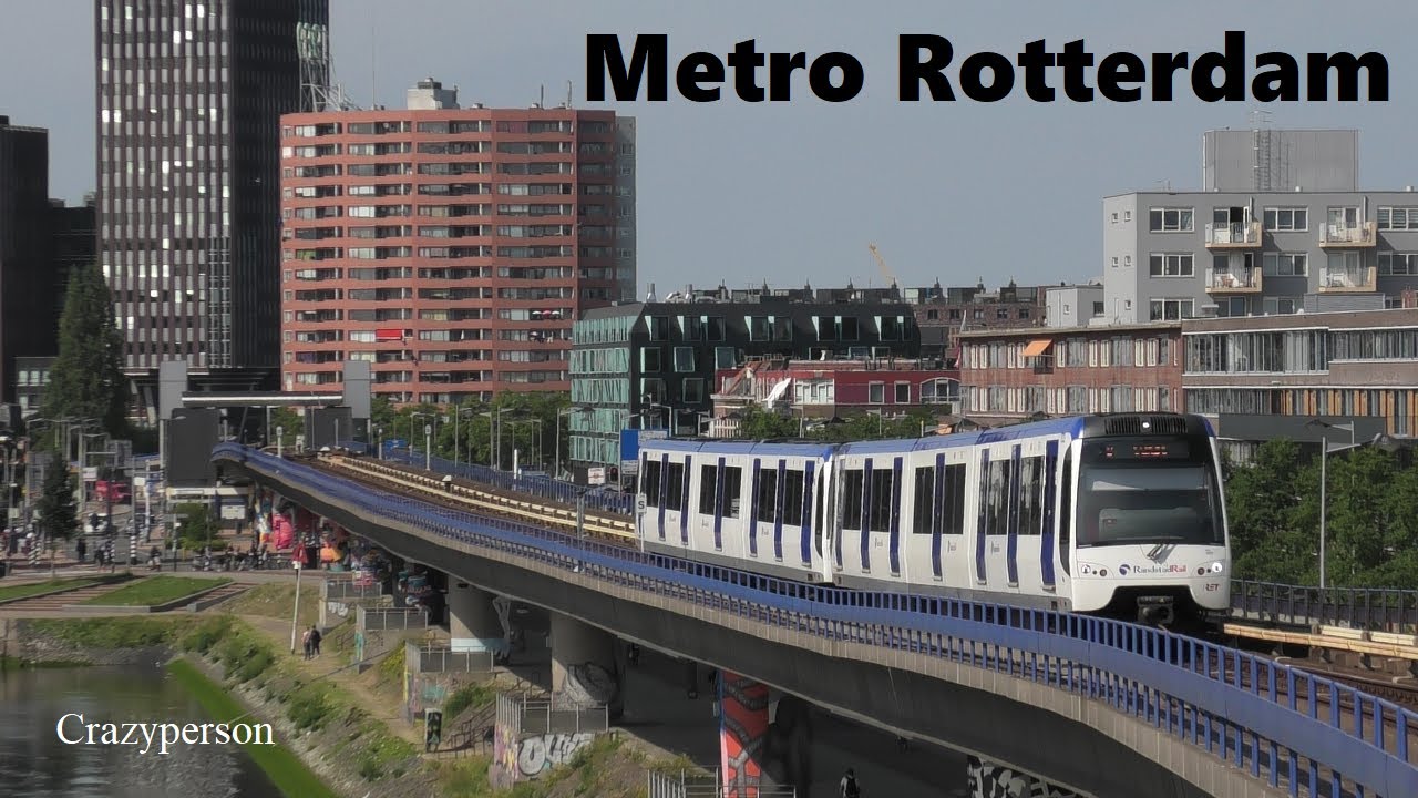 Rotterdam Skyline en RET Metro's Maashaven - Rijnhaven 2022 - YouTube