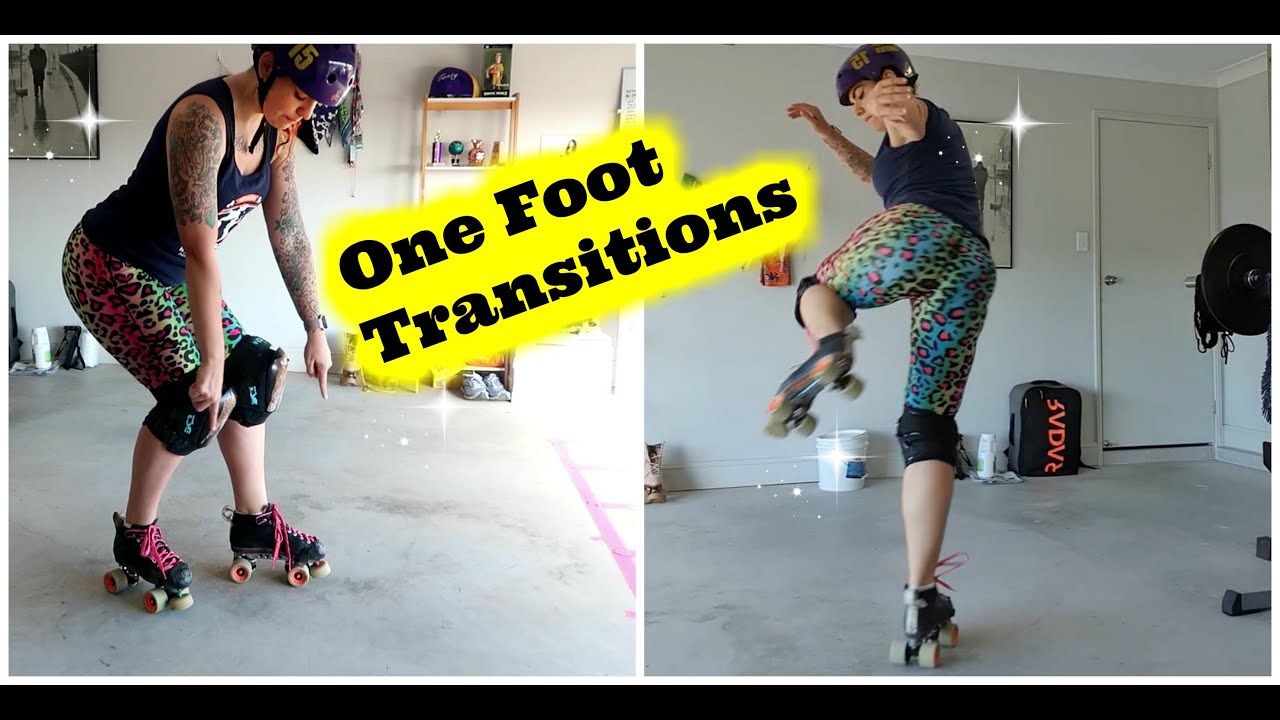HOW TO TRANSITION ON ROLLER SKATES | ONE FOOT TRANSITIONS - YouTube