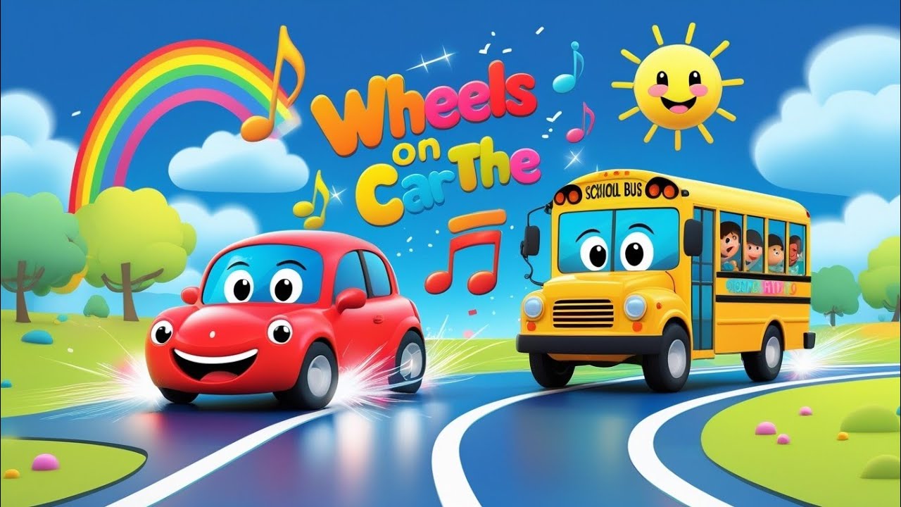 Wheels on the Car 🚗 | Fun Kids Song | Nursery Rhyme for Children - YouTube