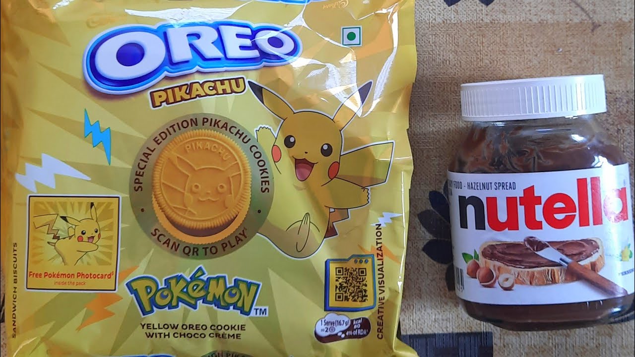 Goldfish Pokemon Pikachu nutella Sandwich Cookies - YouTube