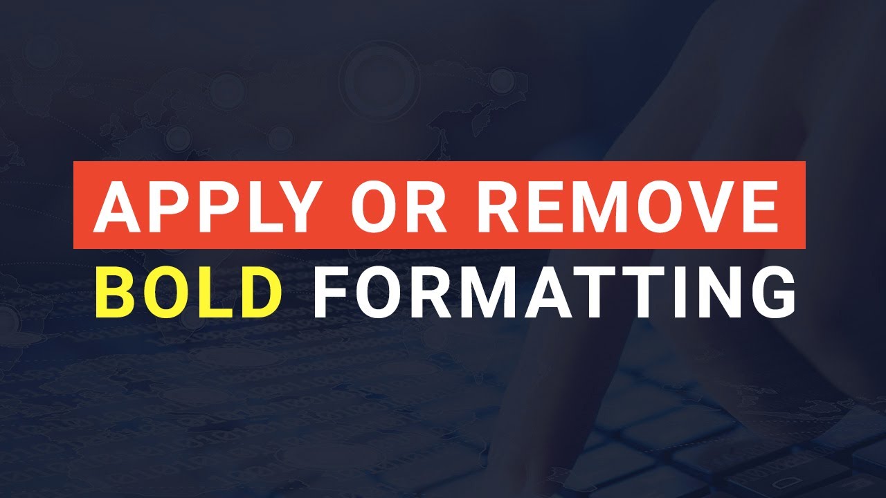 Apply Or Remove Bold Formatting Shortcut Key In MS Excel YouTube apply-or-remove-bold-formatting-shortcut-key-in-ms-excel-youtube