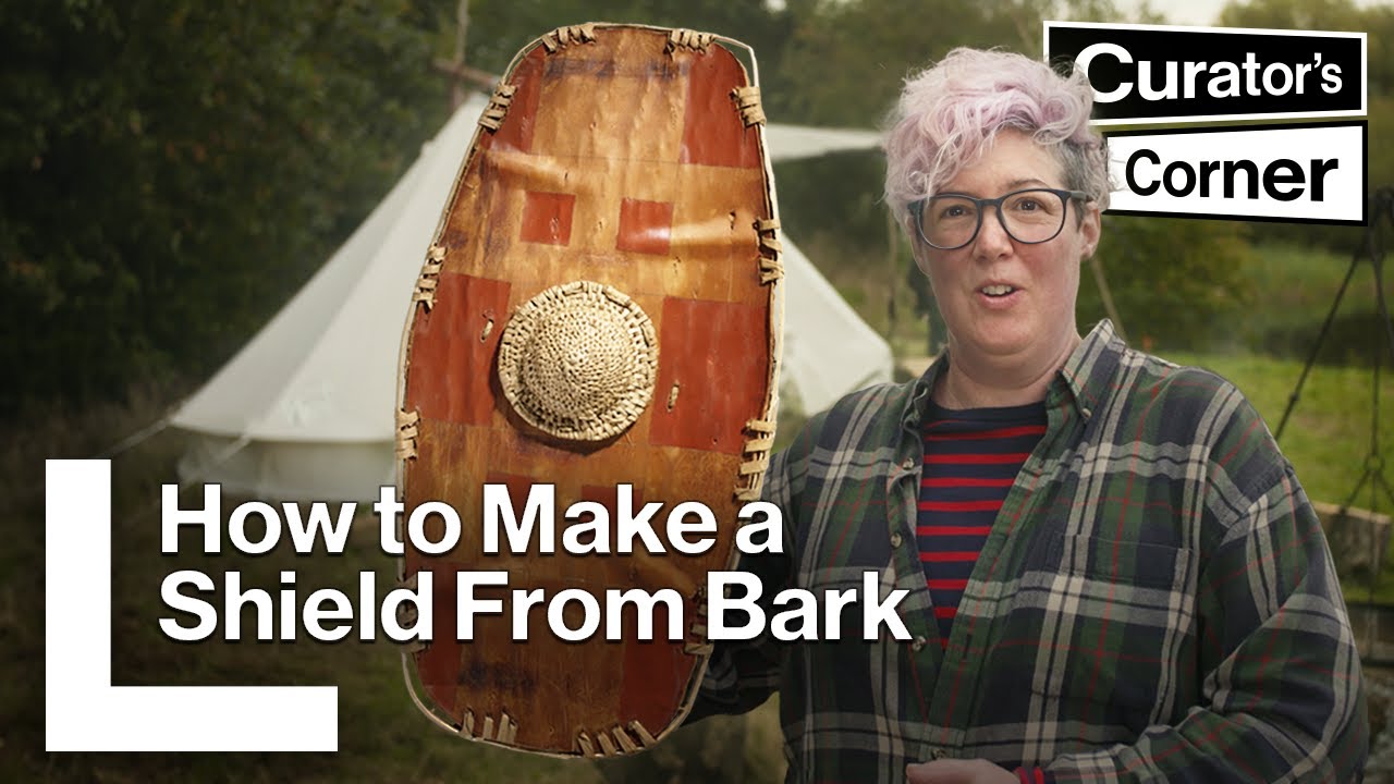 We made an Iron Age shield... out of bark | Curator's Corner S9 Ep2 ...