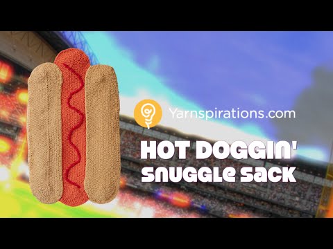 Easy Crochet Hot Dog Snuggle Sack Preview - YouTube
