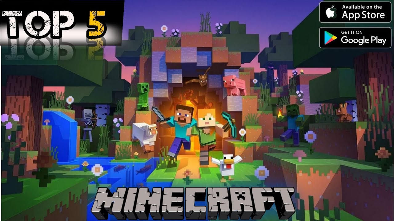 (TOP 5) Games Like Minecraft For Android ।। ULTRA GRAPHICS - YouTube