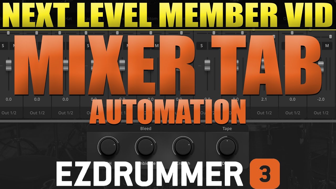Automate the EZD3 Mixer Tab without DAW automation. - YouTube