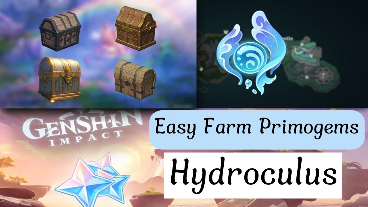 Get Easy Farm Primogems & Hydroculus & Chest In Fountain | Guide Video ...
