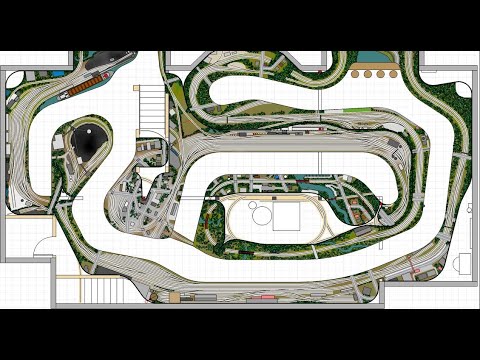 Epic 62' x 43' model railroad design, part 2 - YouTube