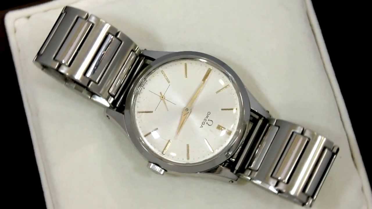 Omega Precision Stainless Steel Gold Gents Watch - Vintage Circa 1950 ...