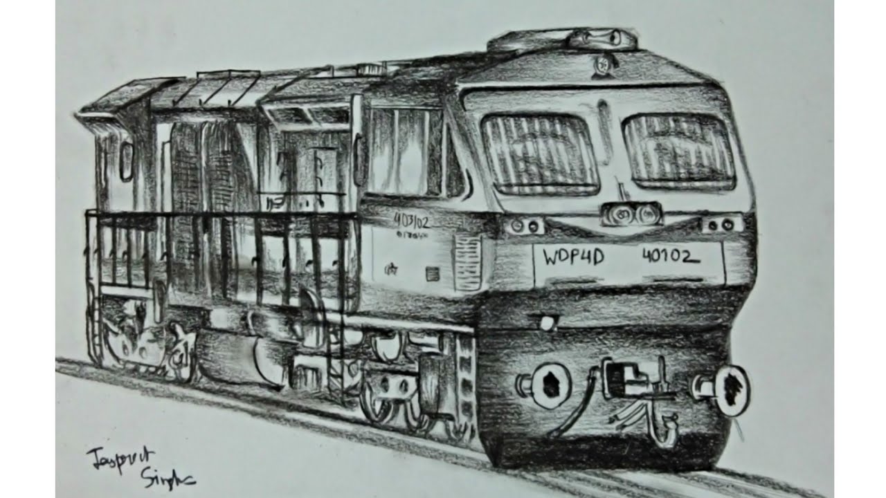#traindrawings #trains HOW TO DRAW WDP4D | ARTIST MUNDA - YouTube