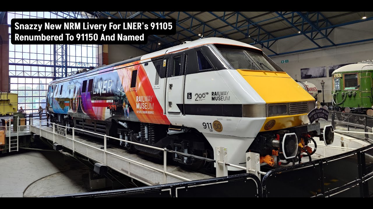 New Livery, Name & Renumbered (91150) LNER Class 91 On The Turntable At ...