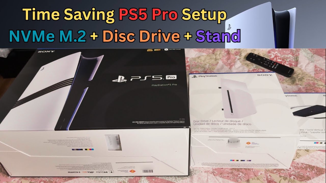 PS5 Pro Setup with Disc Drive + NVMe M.2 + Stand - YouTube