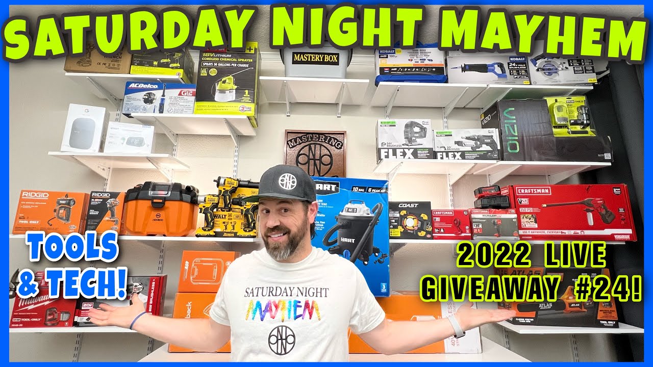 📣 Saturday Night Mayhem 2022 Livestream GIVEAWAY #24! Tools & Tech! Who ...
