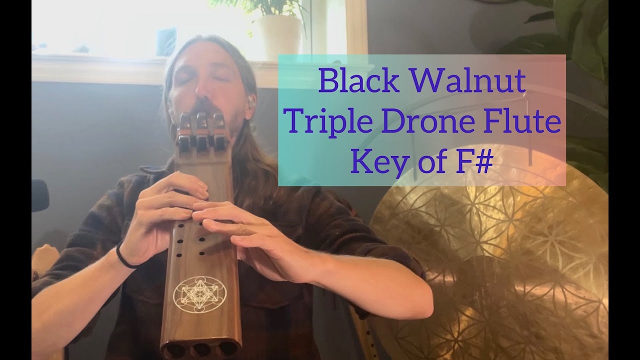 Native American Style Triple Flute Key of F# - YouTube