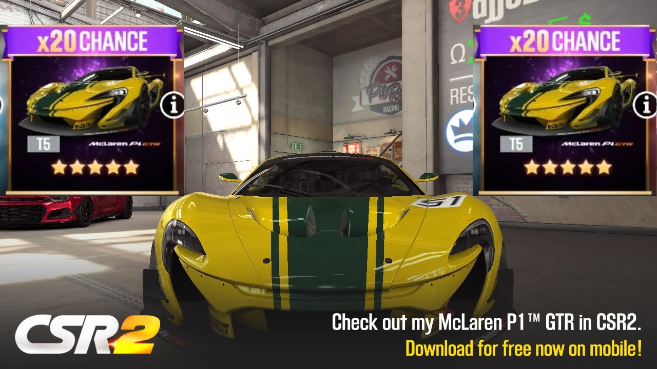 CSR2| McLaren P1 GTR | 20x Drop Rate | How many pulls is gonna take ...