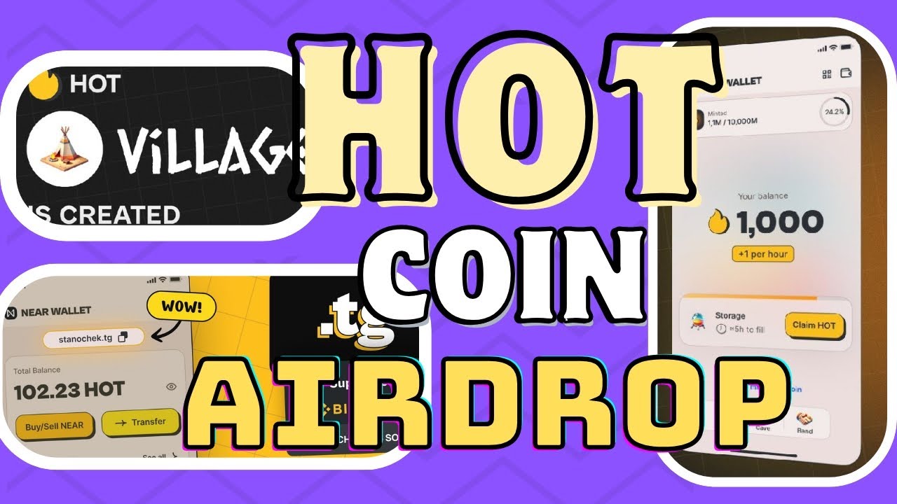 HOT COIN// AIRDROP POTENCIAL// COMO DEPOSITAR NEAR// UNETE A MI ALDEA ...