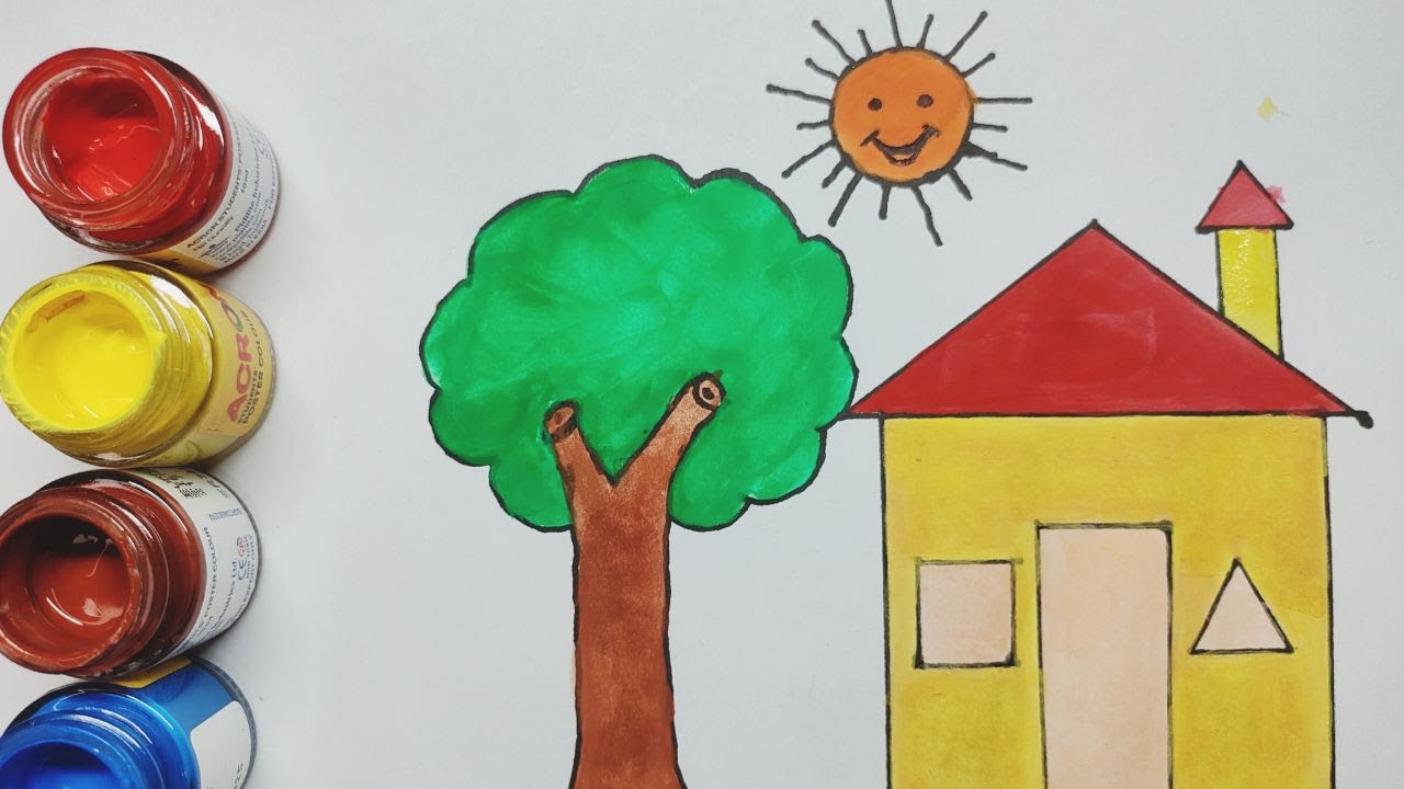 So Easily Art Colorful House Drawing | House Painting | Fascinate ...