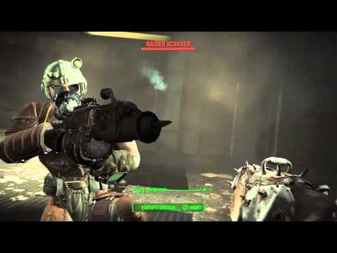 Fallout 4 GOAT'S V A T S kills Railway Rifle - YouTube